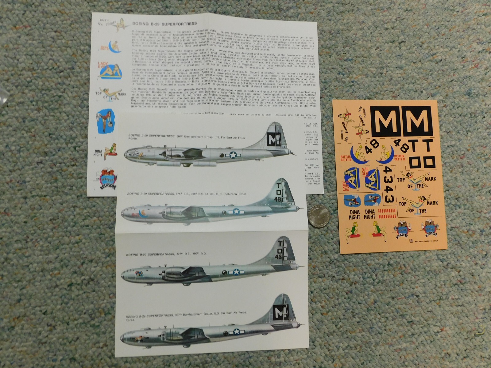 Esci Polly S decals 1/72 Boeing B-29 Superfortress variants Lot 2 F137 ...