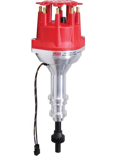 MSD Distributor Pro-Billet Magnetic Trigger Mechanical Advance Ford ...