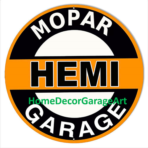 Mopar HEMI Garage, Metal Sign, Aged or New Style, Garage Art HDGA | eBay