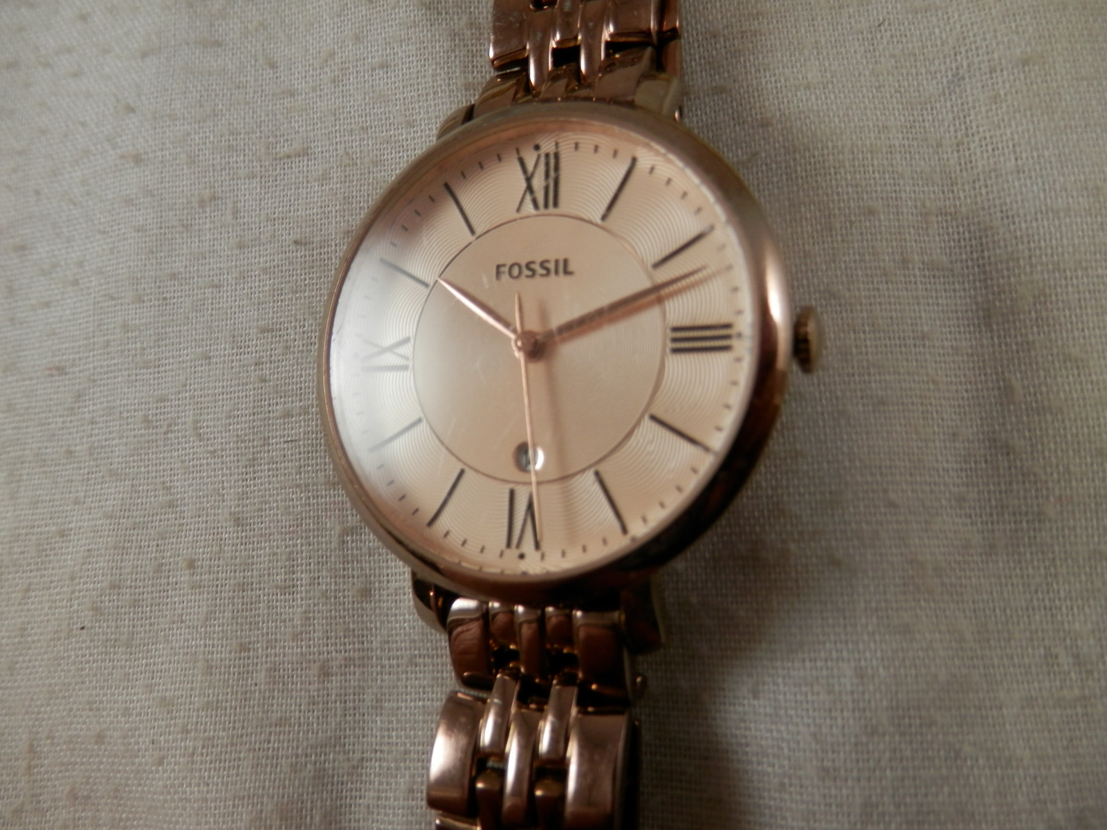 Fossil ES3435 Womens Jacqueline Rose Gold Watch 36mm for sale online | eBay