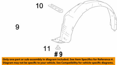 53876-42090 Toyota Liner, front fender, lh 5387642090, New Genuine OEM ...