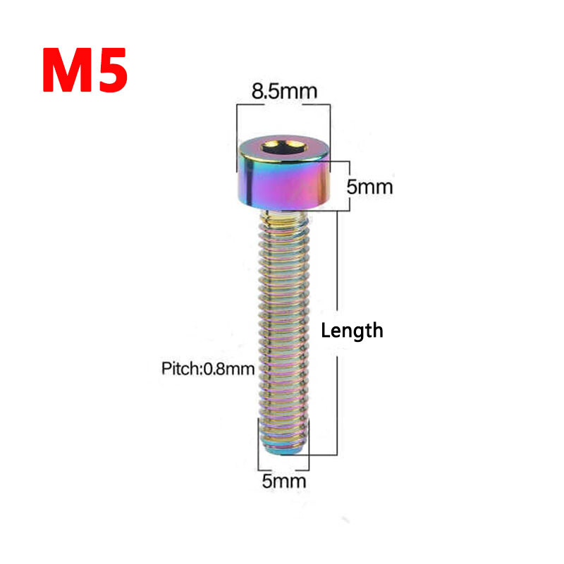 Socket Cap Head Allen Bolts M5 Titanium Allen Socket Cap Head Bolts ...