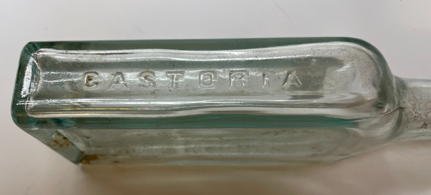 Chas H. Fletchers Castoria Aqua Glass Medicinal Bottle Early 1900's | eBay