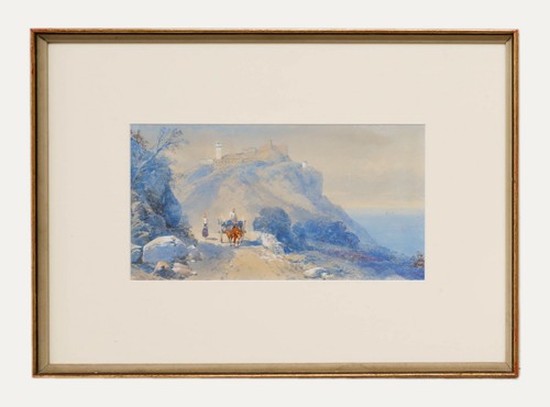 Thomas L. Rowbotham (1823-1875) - Framed Watercolour, Italian Coastal ...