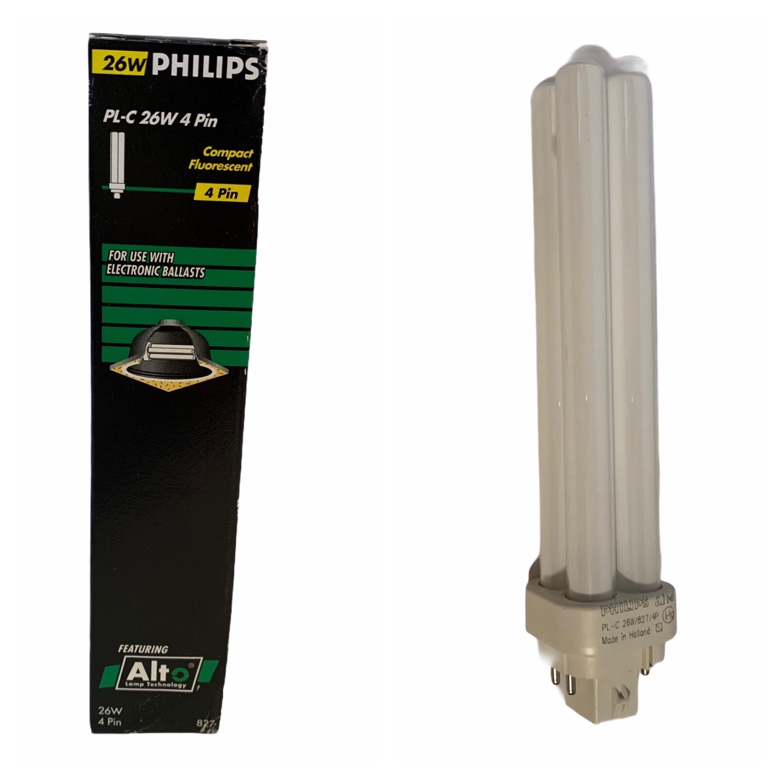 PHILIPS 383349 26 Watts Pin Base PL-C ALTO 26W/827 4P 1CT G24q- New In ...