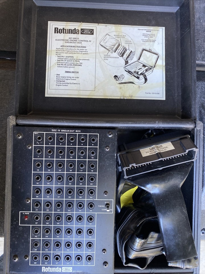 Ford EEC-IV Rotunda 007-00033 60 Pin Breakout Box | eBay