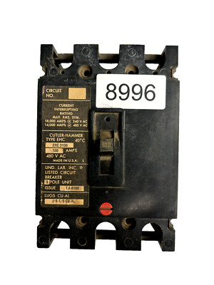 Cutler-Hammer EHC 3100, 100 Amps, 480Vac, 3 Pole Circuit Breaker | eBay