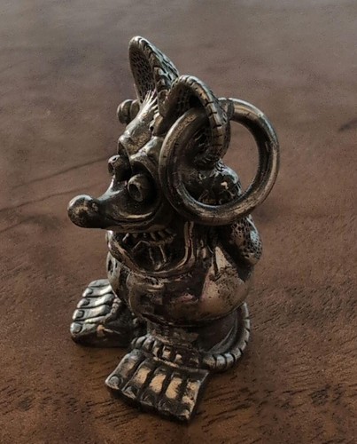 Rat Fink Figure Toy Green Rat Ring 90s Vintage Silver Pendant | eBay