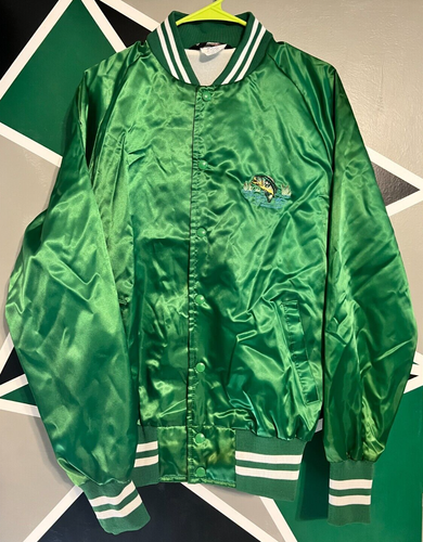 Vintage Made in USA Bass Anglers Satin Varsity Jacket Embroidered Mens ...
