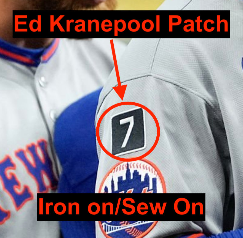 Ed Kranepool Patch Memorial #7 Patch New York Mets Baseball Jersey ...