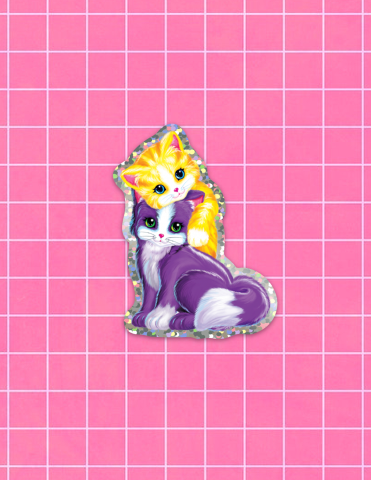 Lisa Frank Glitter Stickers Cats Jumbo Party Favors 90s Y2K (3 Total ...