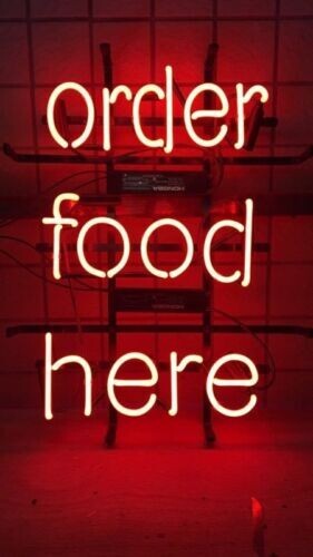 Order Food Here Neon Sign Light Restaurant Store Wall Hanging Visual ...