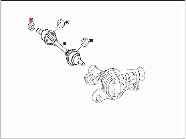 Genuine MERCEDES V251 W164 X164 Hex. Nut w flange a part 0019909154 | eBay