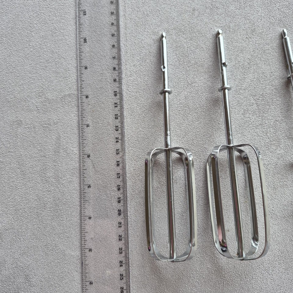 Replacement Hand Mixer Beaters & Dough Hooks Set Chrome Attachments ...