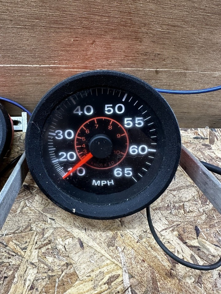 OMC Johnson Evinrude Outboard Gauge Set Tachometer Speedometer Fuel ...