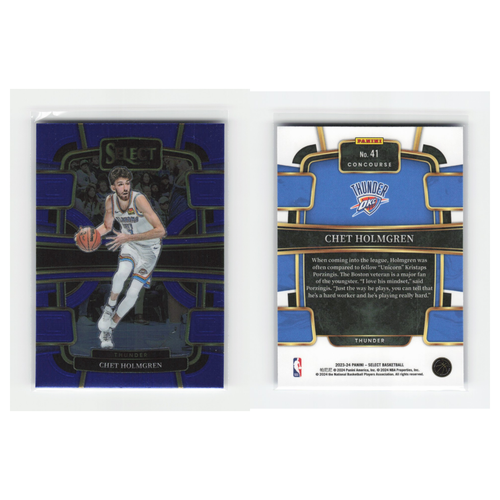 Chet Holmgren Lot 6 Basketball Cards 2023 Panini Select Oklahoma City ...
