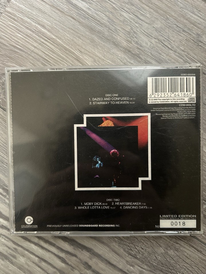 Led Zeppelin The Song Of Detroit CD Rare Live Limited Edition 0018 | eBay