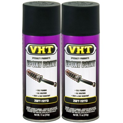 VHT High Temp Paint SP652 (2pk); Epozy Paint 11oz Aerosol Satin Black ...