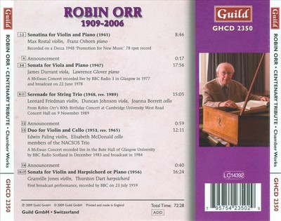 VARIOUS ARTISTS ROBIN ORR: CENTENARY TRIBUTE NEW CD 795754235029| eBay