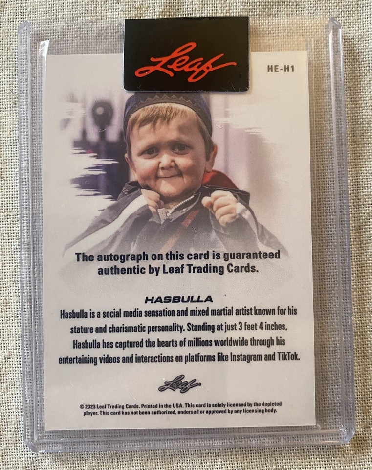 NEW HASBULLA Rare ON-CARD Signed Autograph Card 2023 LEAF Auto | eBay
