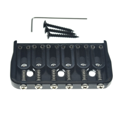 Black Guitar Fixed Bridge Electric Guitar Hardtail Bridge for Strat ...