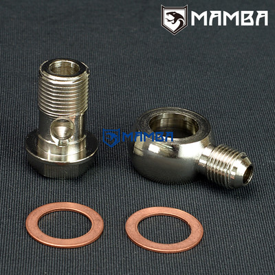 MAMBA Turbo Water Coolant Banjo Bolt Kit 6AN Garrett GT3788R GT4088R ...