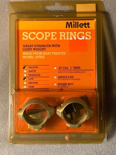 MILLETT TURN IN STYLE NICKEL SCOPE RINGS 1" Low Height SR00901 | eBay