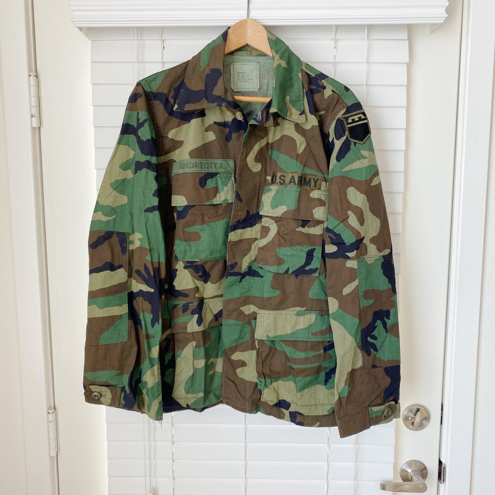 Vintage US Army 70s VTG Woodland Camo Camouflage Fiel… - Gem