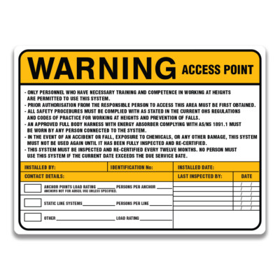 WARNING SIGN - WARNING ACCESS POINT SIGN - VARIOUS SIZES SIGN & STICKER ...