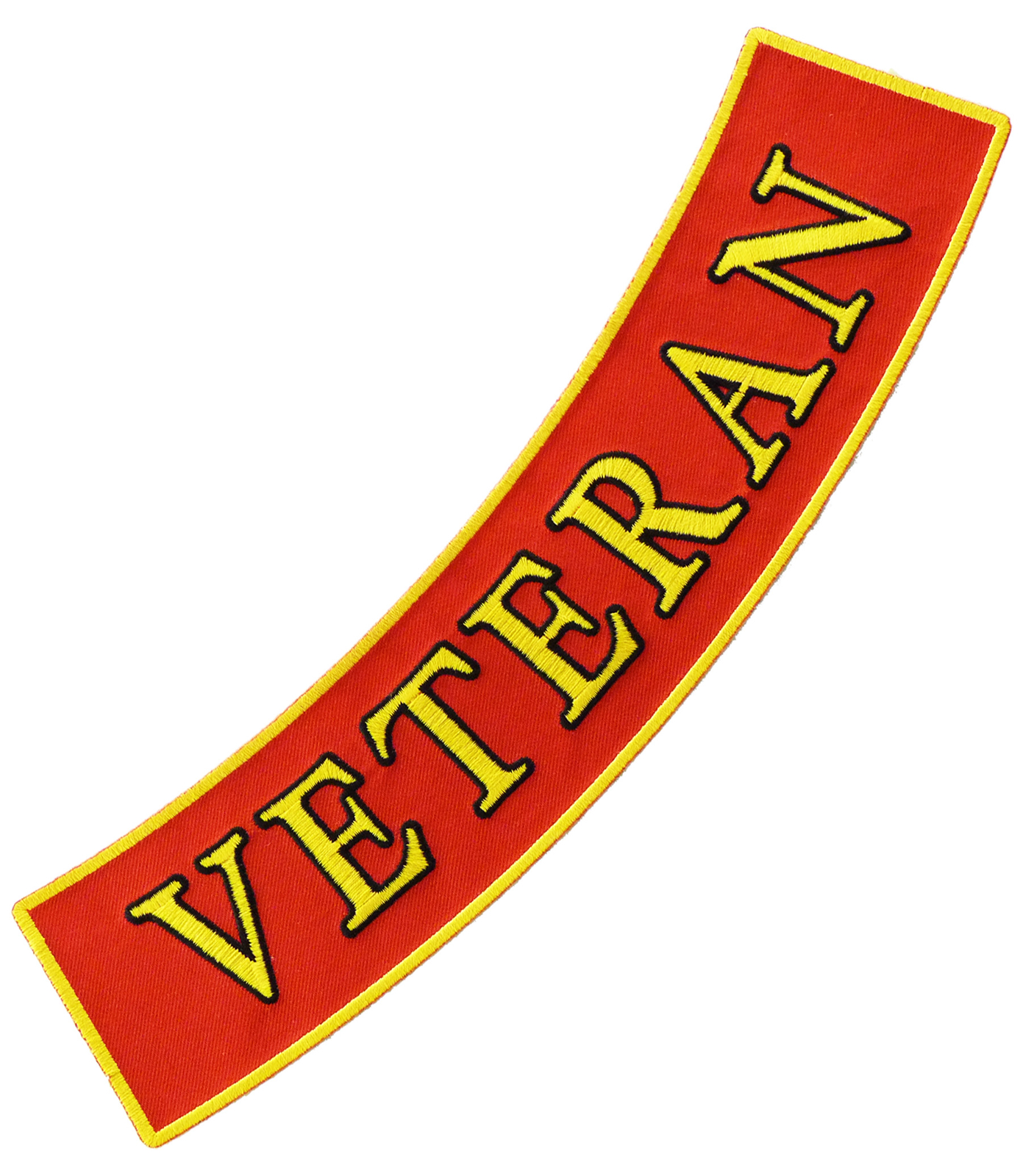 Veteran Red & Gold Bottom Rocker Patch, Military Patches | eBay