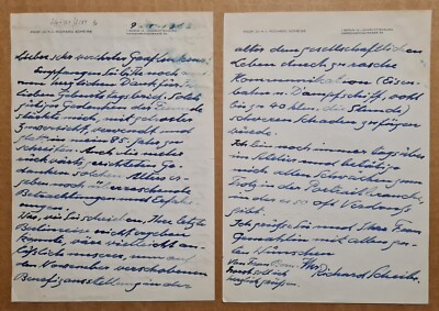 RICHARD SCHEIBE eigenhändig, Brief handsigniert 3 Seiten 1963 Bildhauer ...