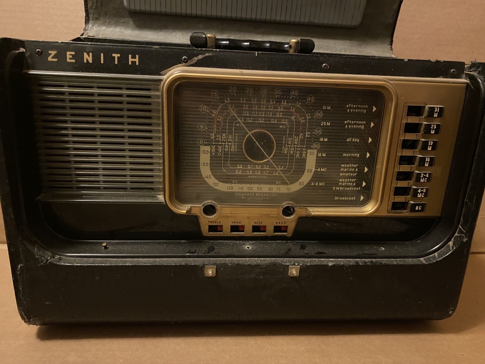 Vintage Zenith H500 Trans-Oceanic Multiband Wave Magnet Tube Radio art ...