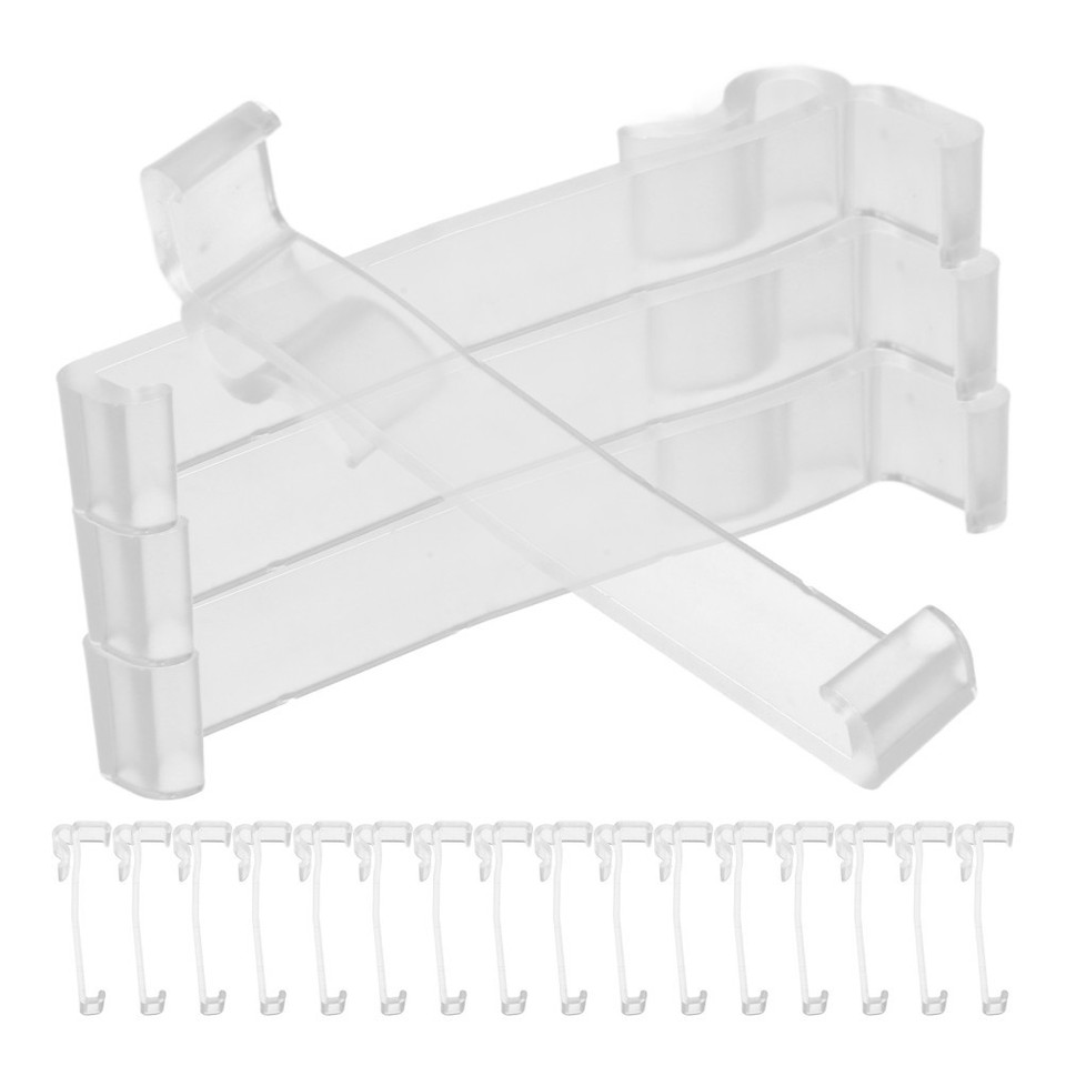 20 Pcs Plastic Valance Retainer Clips Clear Replacement Clips for ...