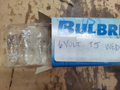 Price for Box of 10 - #908 Bulbrite Bulb Mini Wedge Base 6 Volt 1.5 Amp ...