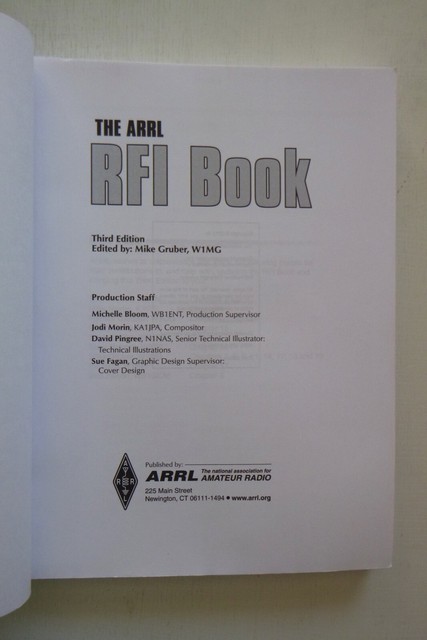 The ARRL RFI Book by Michelle Bloom and Mike Gruber (Hardcover) for ...