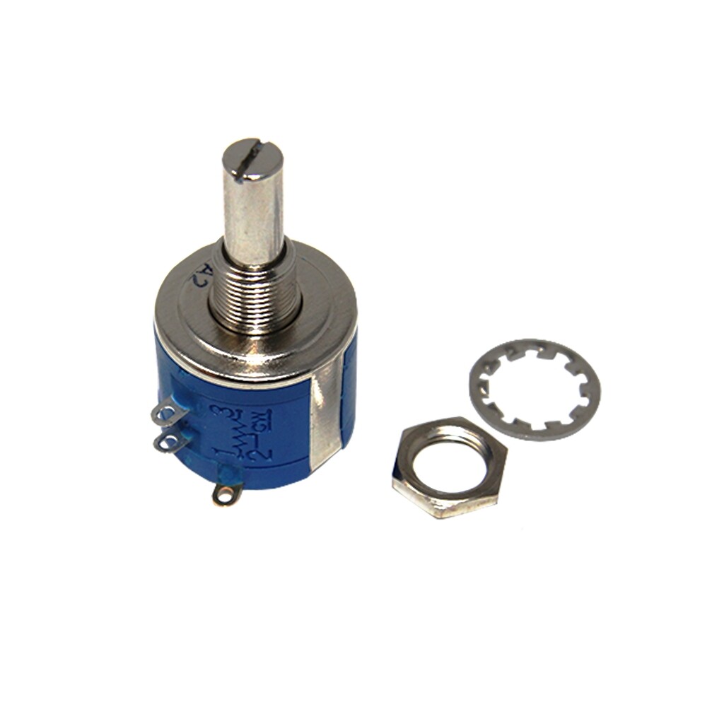 POT2218M-5K Potentiometer: axial multiturn 5kΩ 2W ±5% 6,35mm linear ...