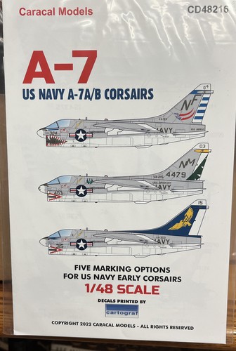 Caracal Models 1/48 48216 x US Navy A7A/B Corsairs details 5 Marking ...