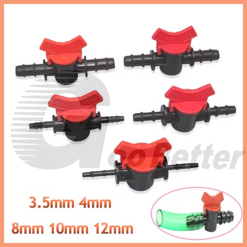 Inline Tap Connector Barbed PVC Hose/Tube Plastic Shut Off Valve Garden ...