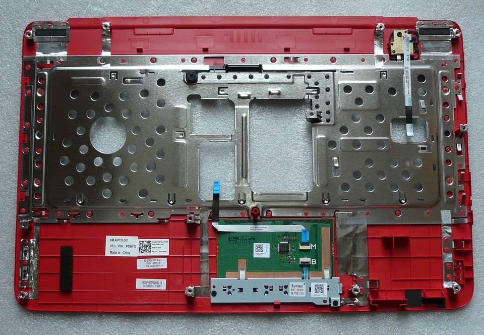 NEW GENUIN DELL INSPIRON 15 N5040 M5040 N5050 RED PALMREST TOUCHPAD ...