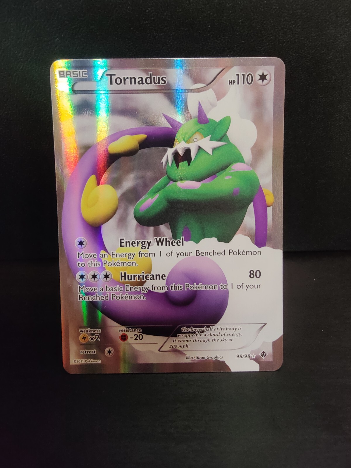 Pokémon TCG Tornadus Full Art Holo 98/98 2011 BW Emerging Powers ...