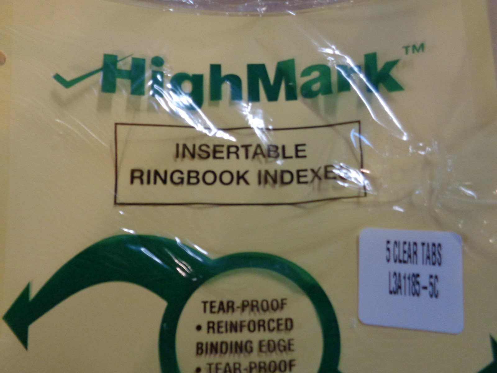 HighMark Ring Book Indexes 1 set Insertable 5 Index Dividers | eBay
