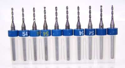 (10) #54 (.0550") Carbide Drill PCB Type - Kyocera reconditioned R ...