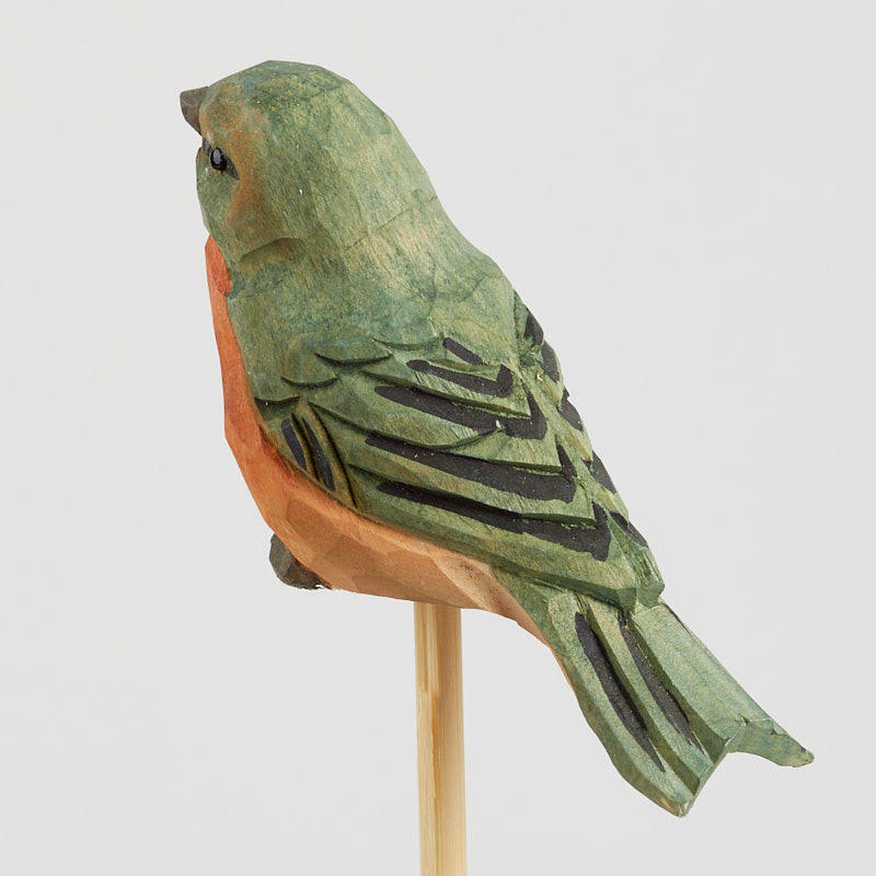 Factory Direct Craft Carved Wood Robin Bird on Pick | 2 Picks | for ...