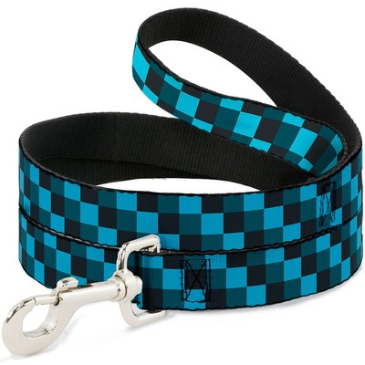 Dog Leash 6-FEET Checker Trio Baby Blue/Black/Turquoise | eBay
