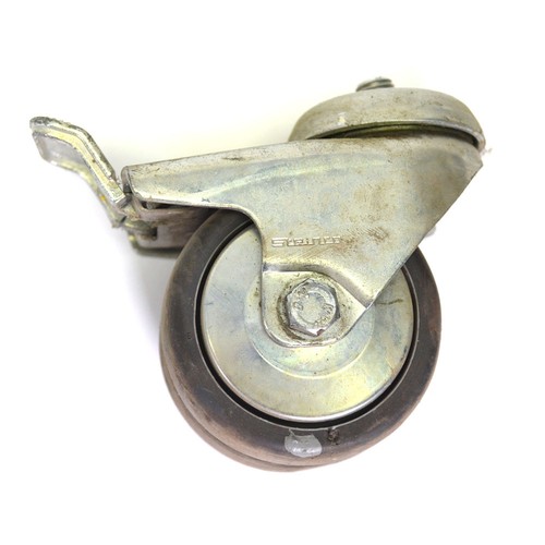 (Lot of 4) Steinco Industrial Dual Wheel Locking Roller 3" Caster ...