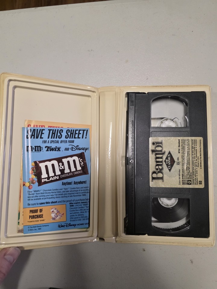 Disney Classic Vhs Tapes Bambi Fantasia Peter Pan Beauty And The Beast ...