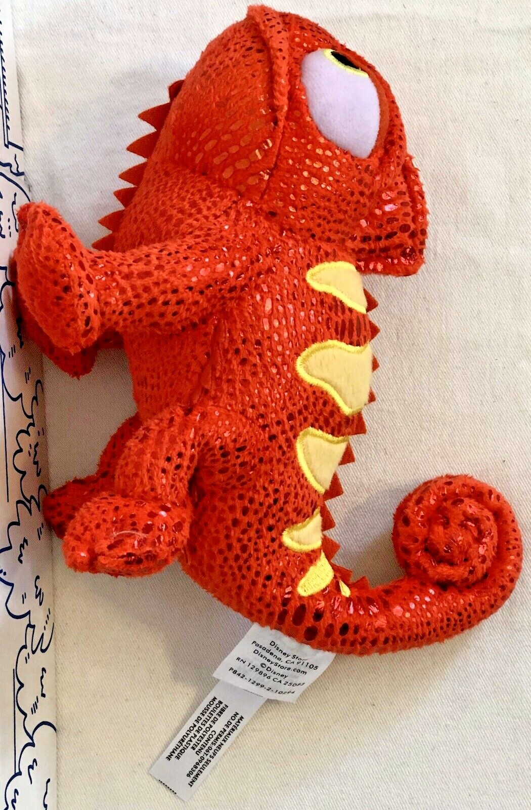 Disney Store Tangled Red Pascal Chameleon Plush Sleeping Beauty Doll ...