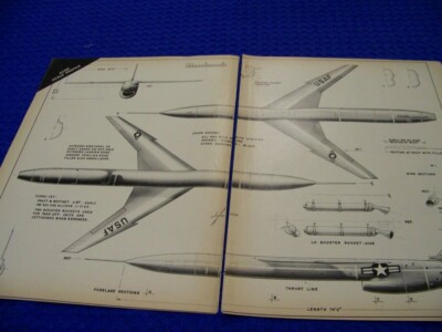NORTHROP SNARK MISSILE.. LARGE 4-VIEWS/CROSS SECTIONS (951LL) | eBay