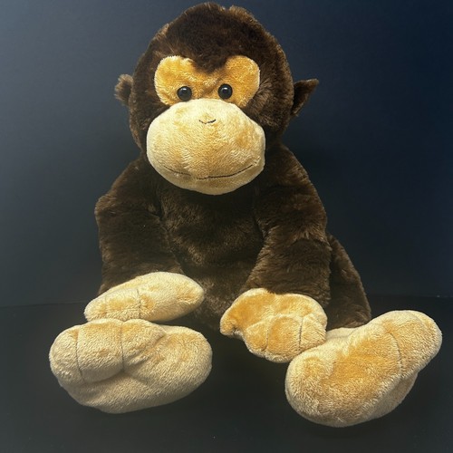 Animal Alley Brown Monkey Chimp Plush Tan Face Feet Large Stuffed ...