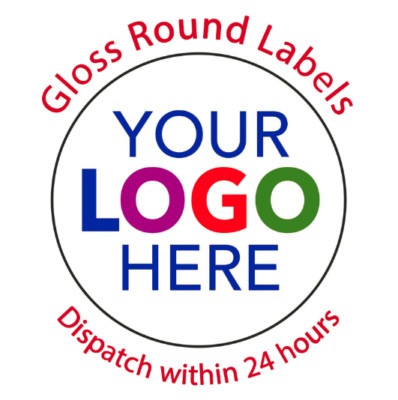 Custom Personalised Gloss Round Labels Logo Stickers Round Business ...